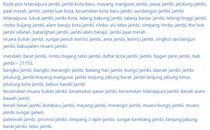 Kode Pos Jambi – Lengkap di Sini - Inilah Jambi